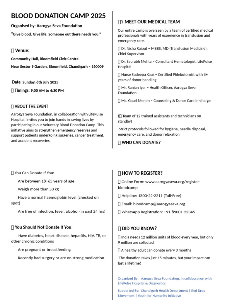 Blood Donation Camp 2025 | PDF | Blood Donation | Blood Transfusion