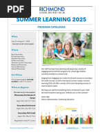 NBVLC Summer Learning For Students 2024 | PDF | Educational Technology
