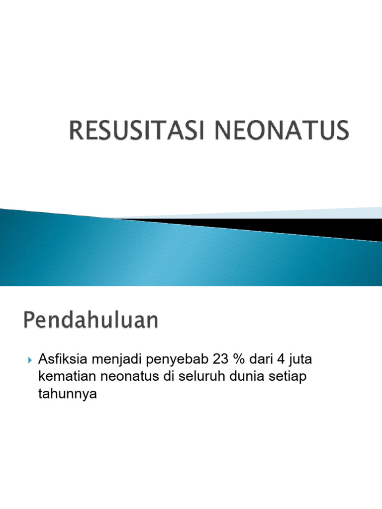 Resusitasi Neonatus: Prosedur dan Evaluasi | PDF