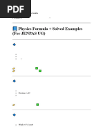 Physics Formula Sheet JEE | PDF