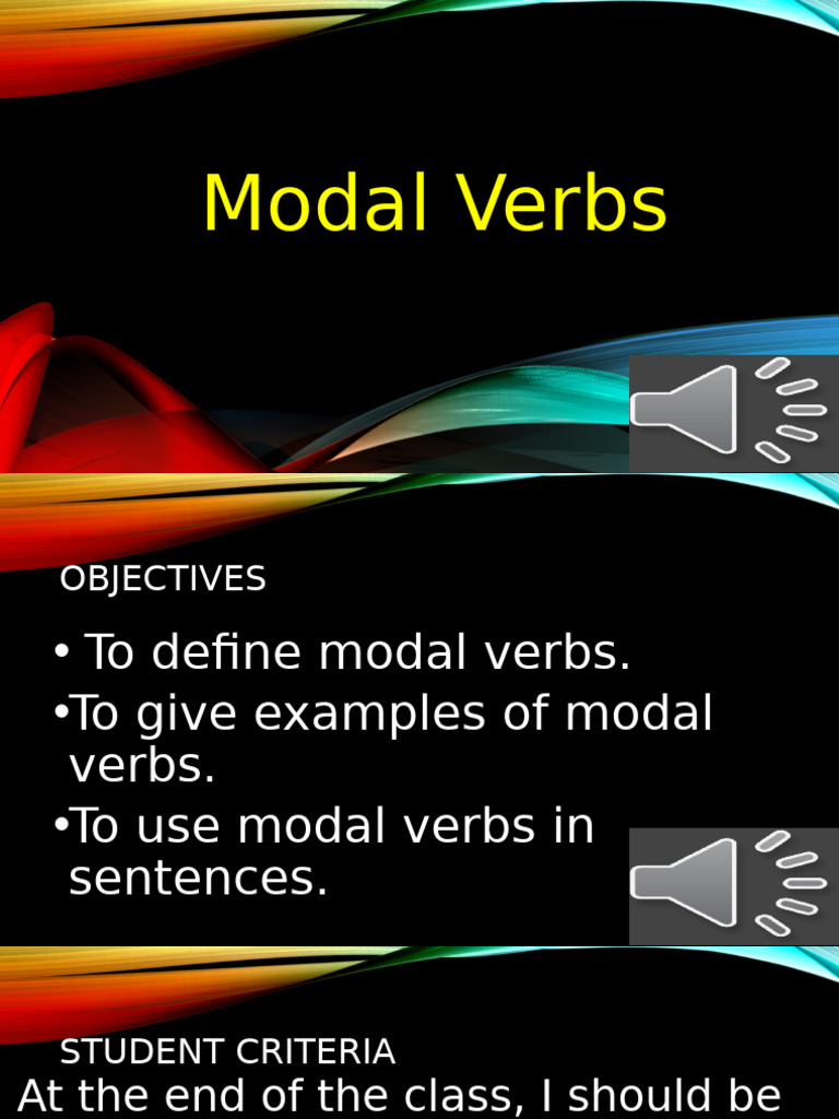 Understanding Modal Verbs: Definition & Usage | PDF
