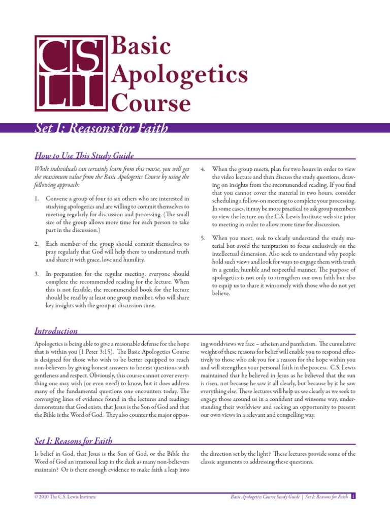 Basic Apologetics Study Guide | PDF | Resurrection Of Jesus | Jesus