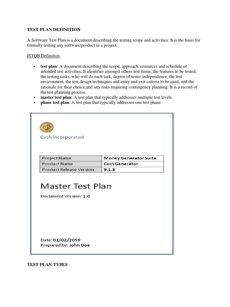 Test Plan Sample | PDF | Software Testing | Test (Assessment)