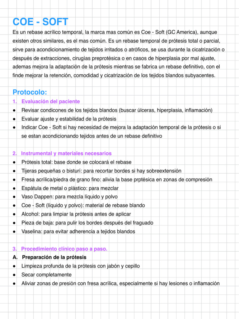 Instrucciones para Coe - Soft | PDF