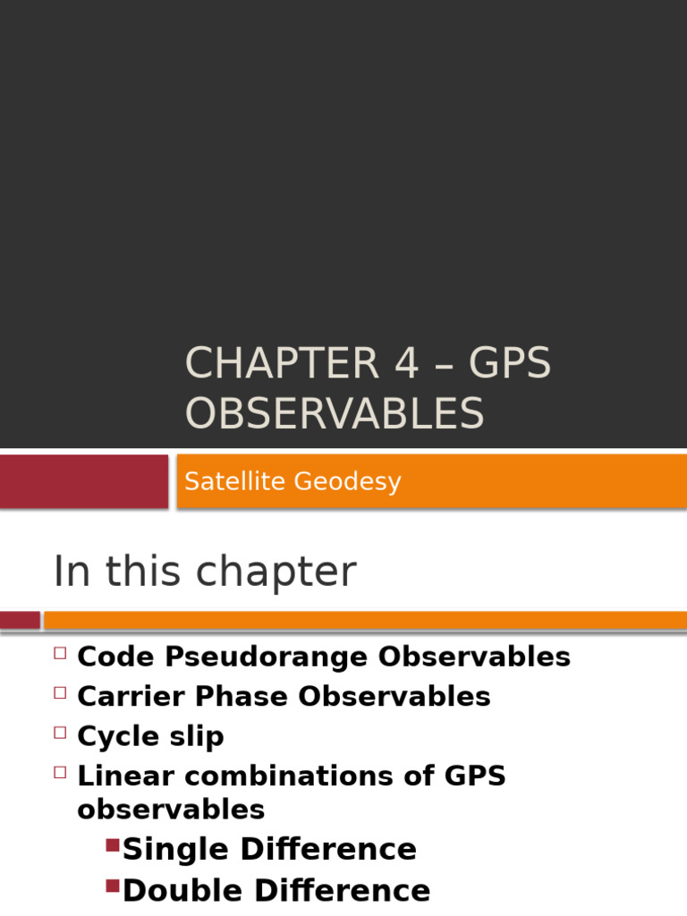 GPS Observables: Pseudorange & Phase | PDF | Global Positioning System ...