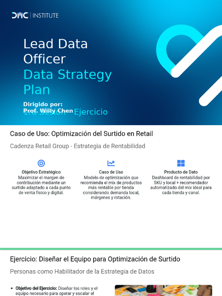 Aplica (Ejercicio) - 1era Sesión LDO - Data Strategy Plan Ago.2025 | PDF