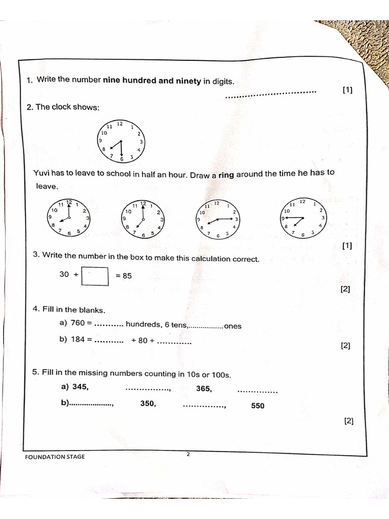 Exam Paper 1 | PDF