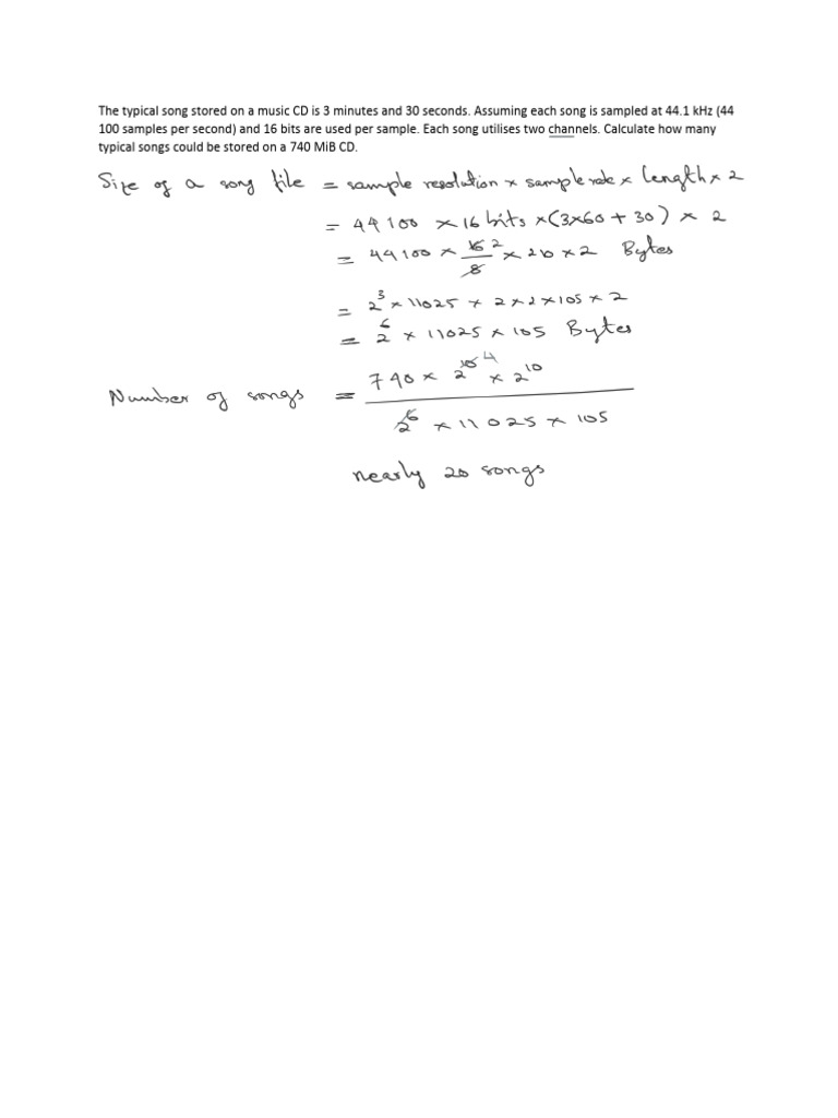 CS - File Size Calculation | PDF