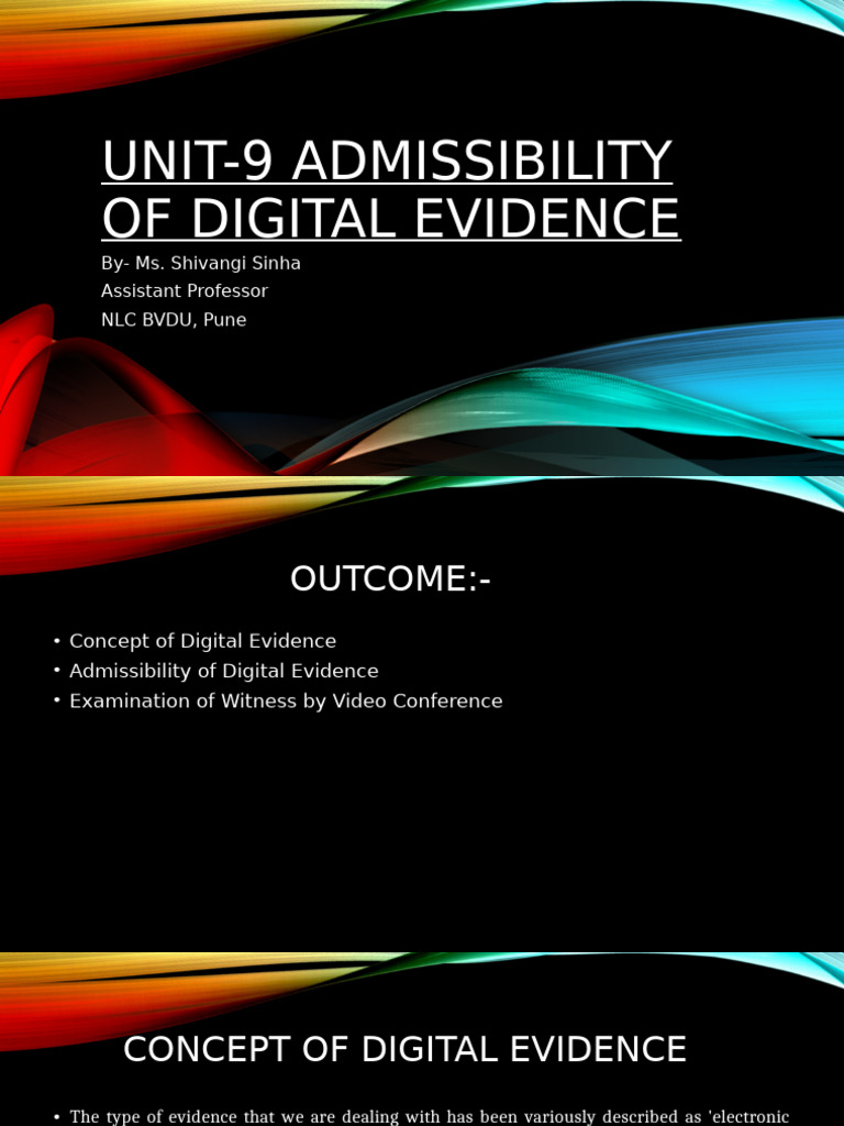 Digital Evidence Admissibility Guide | PDF | Information | Digital Data