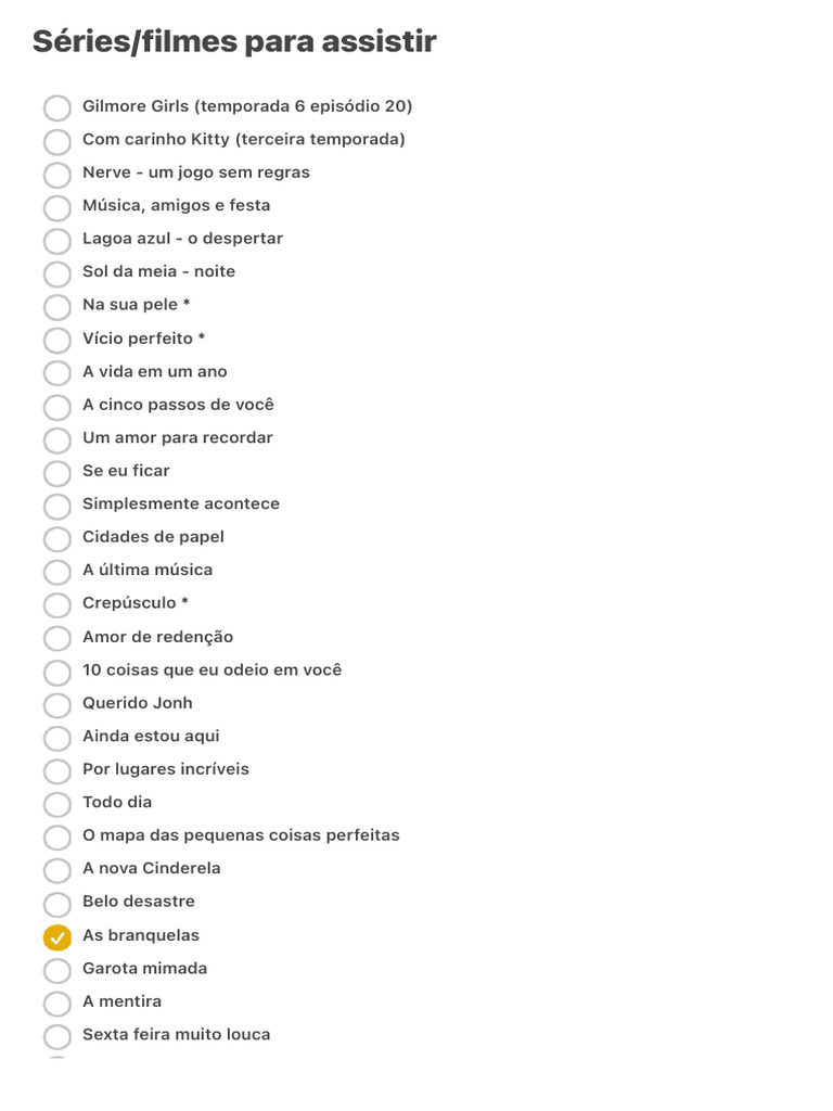 Melhores Séries e Filmes para Assistir | PDF