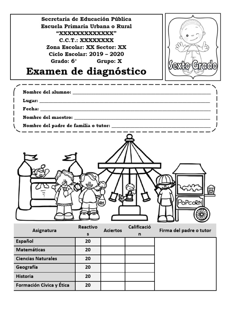 Examen Diagnostico 60 de Primaria | PDF | México | Kilogramo