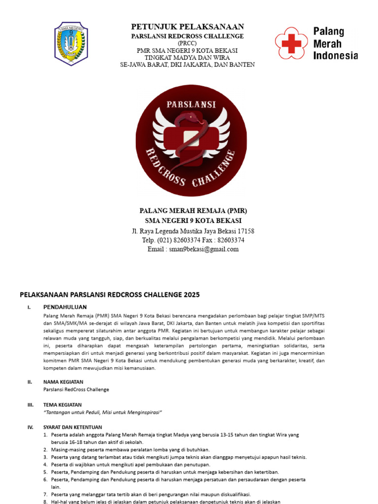 RedCross Challenge 2025 PMR Bekasi | PDF