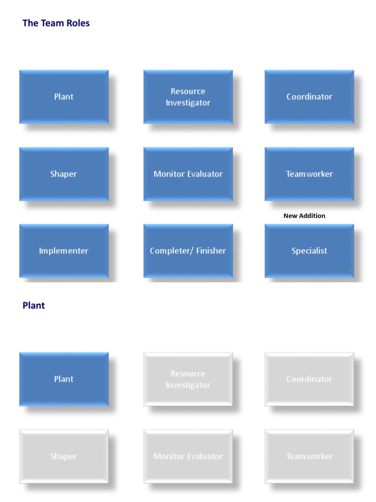 The Team Roles: Plant Resource Investigator Coordinator | PDF | Social ...