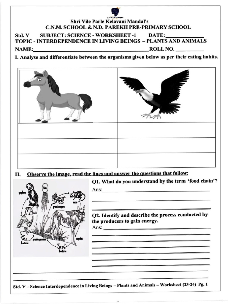 Sciencre Interdependence of Plants and Animals XTra Notes | PDF