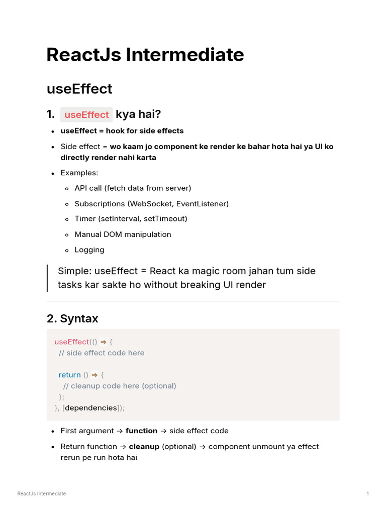 Best ReactJS Intermediate Level Explanation | PDF | Computer Libraries | Software Development