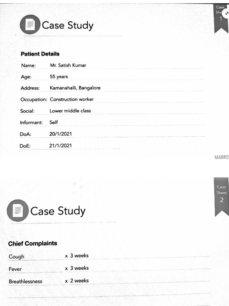 Respiratory Case 1 | PDF