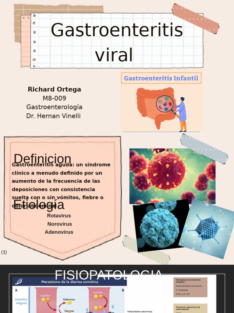 Fisiopatología y Etiología de Gastroenteritis | PDF