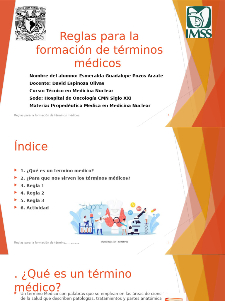 Reglas para términos médicos | PDF | Medicina | Biología