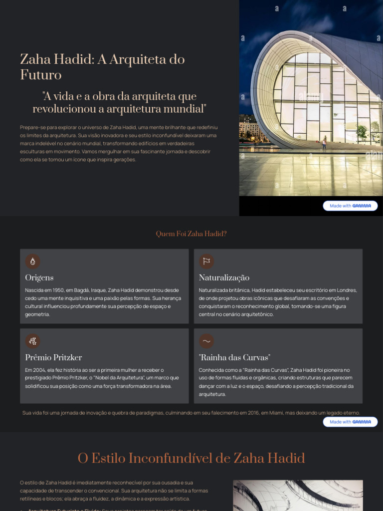 Legado de Zaha Hadid na Arquitetura | PDF