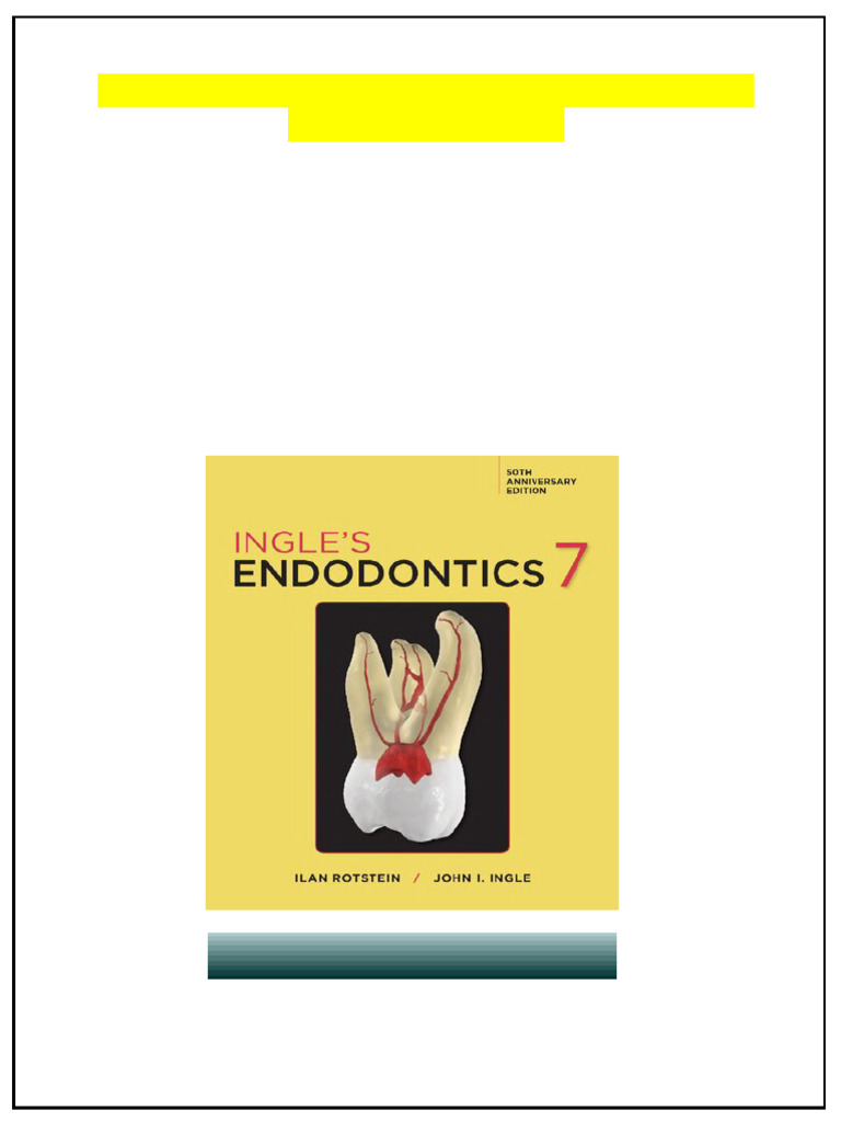 Ingle S Endodontics 2 Volume Set 7th Edition Ilan Rotstein Sample | PDF | Dental Degree | Dentistry