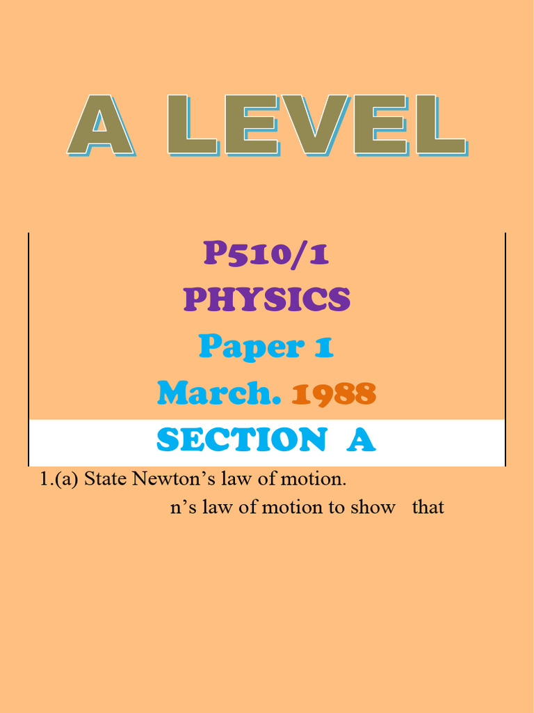 1988 Physics Uace | PDF | Atoms | Electron
