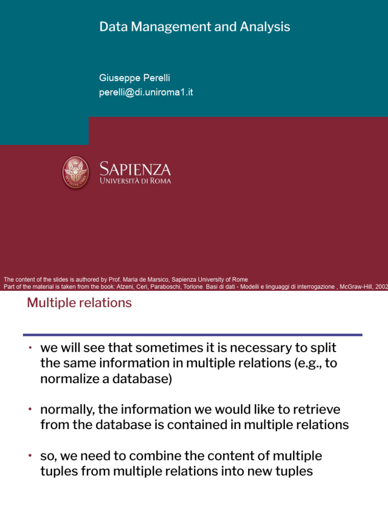 04 - Relational Algebra 2 | PDF | Applied Mathematics | Mathematics