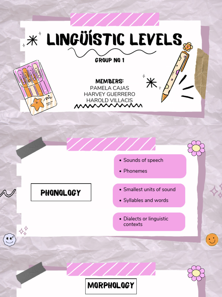 Group 1 Linguistic Levels | PDF