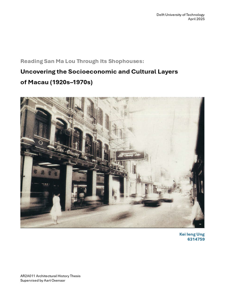Shophouses of San Ma Lou: Macau's History | PDF