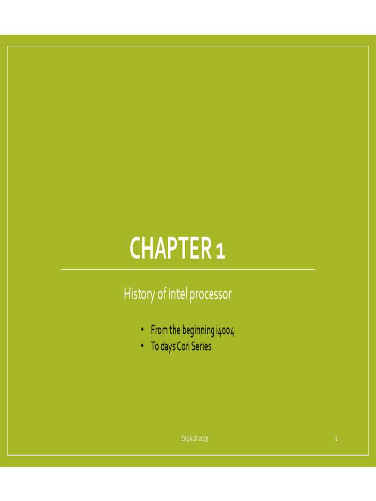 Intel Processor History Overview | PDF | Intel | Central Processing Unit