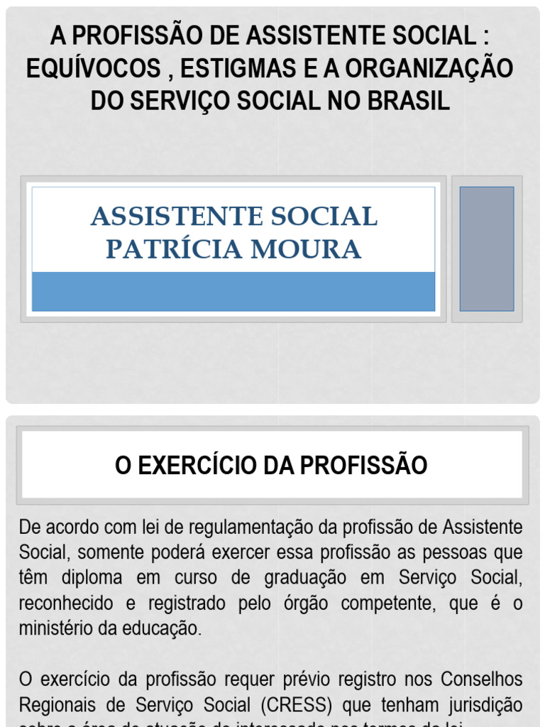Profissão Assistente Social no Brasil | PDF | Trabalho social | Sociologia