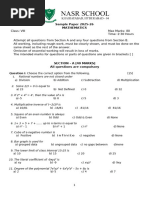 Class 9 ICSE Maths Expansion Worksheet | PDF