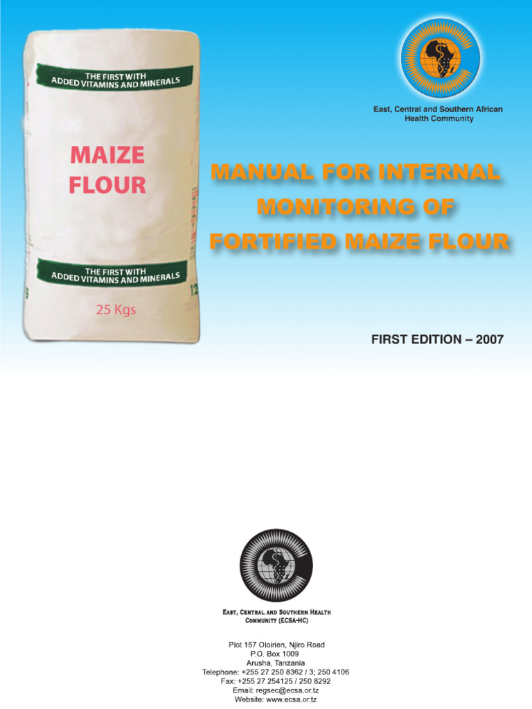 1444472316l For Internal Monitoring of Fortified Maize Flour | PDF ...