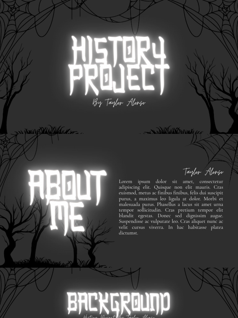 Dark Grey Spooky History Project Presentation | PDF