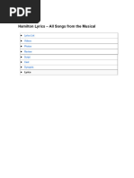 Hamilton Musical Lyrics Compilation | PDF | Hamilton (Musical ...