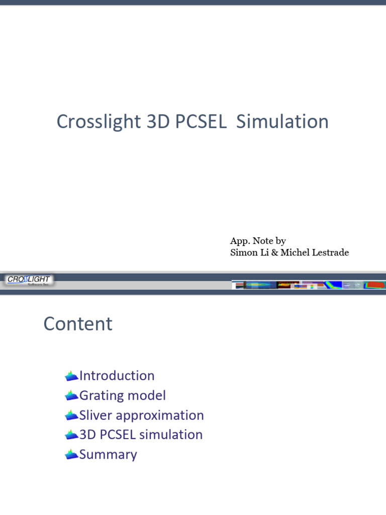 3D PCSEL Simulation Insights | PDF | Laser | Diffraction