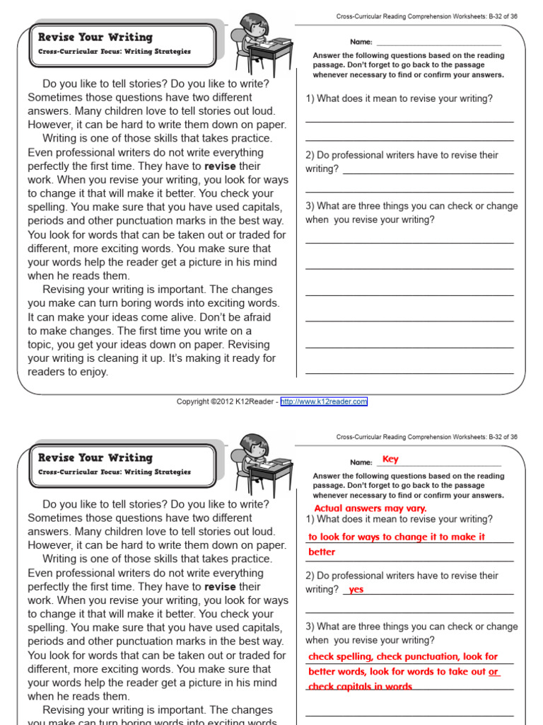 Gr2 Wk32 Revise Your Writing | PDF | Reading Comprehension | Reading ...