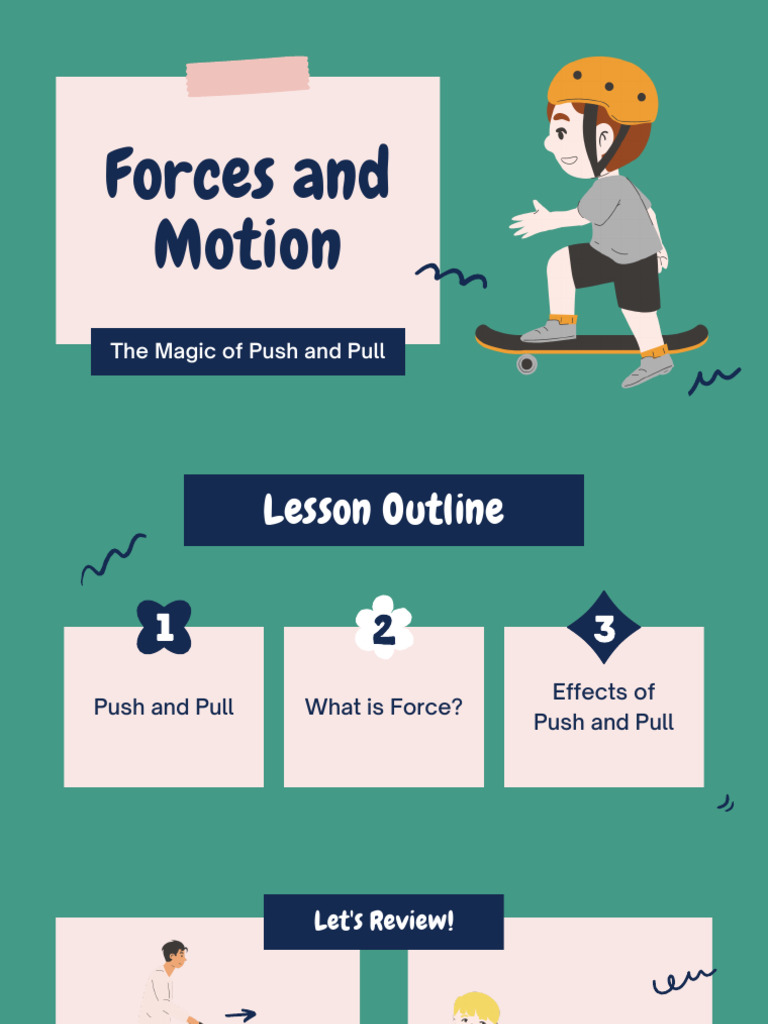 Forces and Motion Education Presentation in Green Dark Blue Neat ...