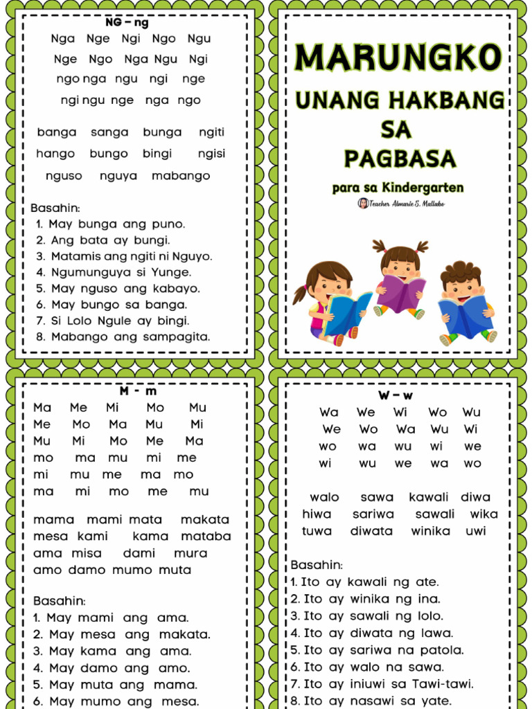 Marungko Booklet Grade 1 and 2 | PDF