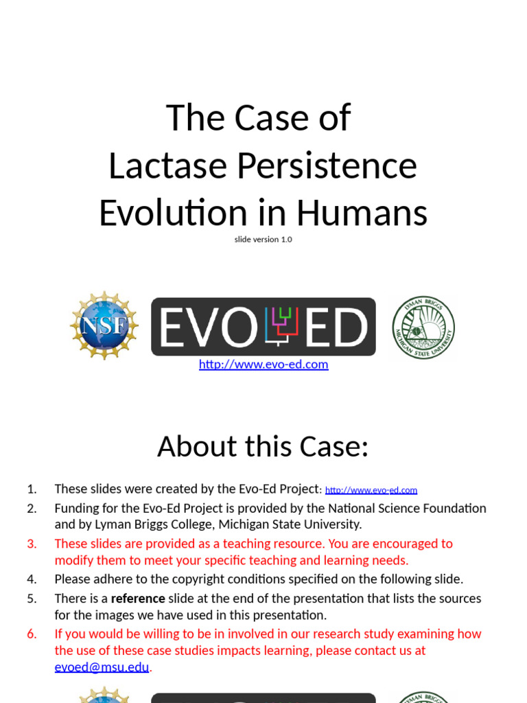Lactase Persistence Evolution | PDF | Endoplasmic Reticulum ...