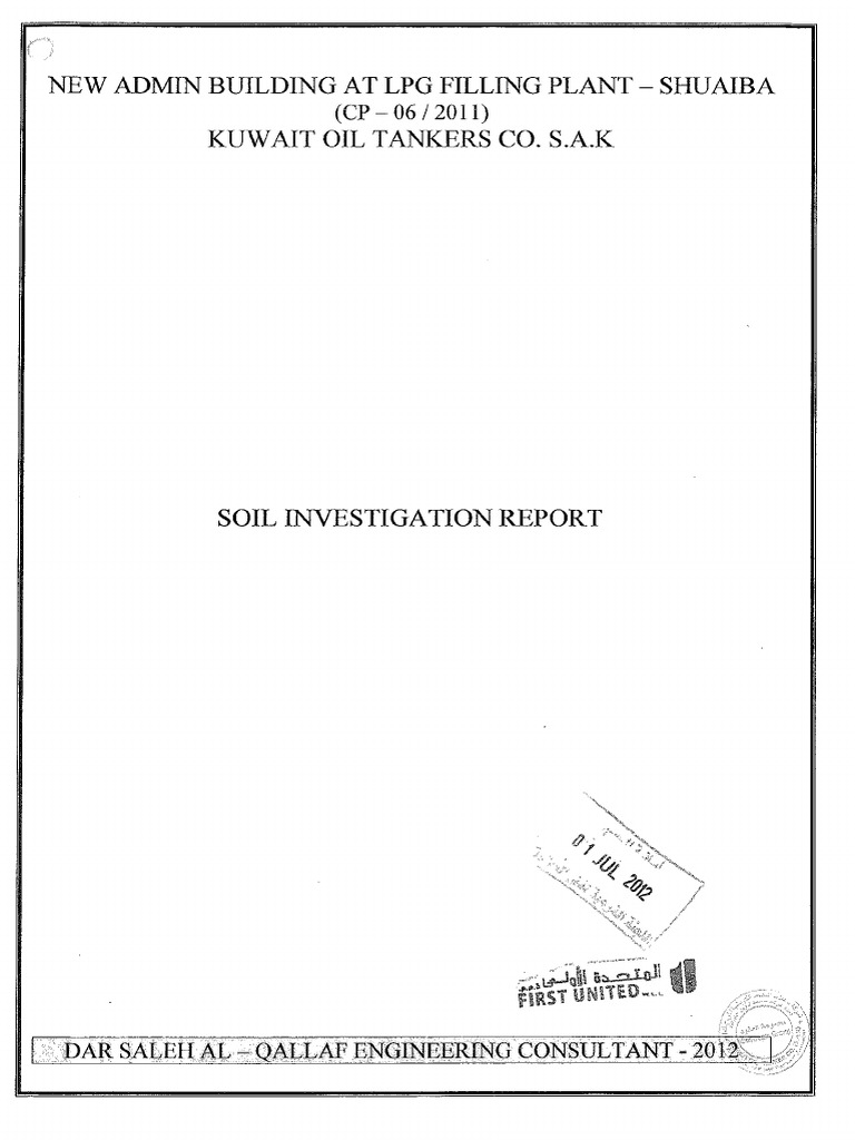 Soil Investigation Report | PDF