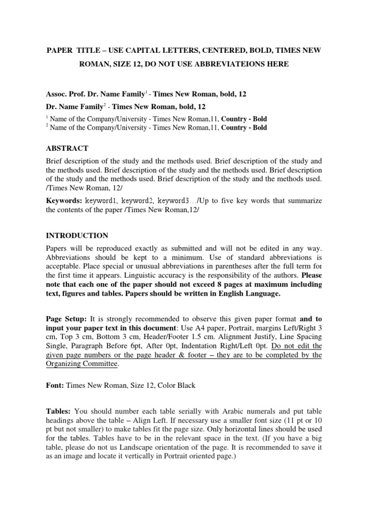 ISI Paper Template | PDF | Language Arts & Discipline