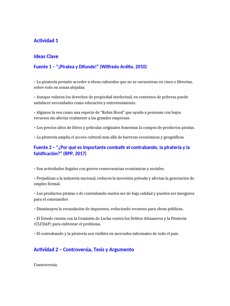 Tarea de Redaccion | PDF | Infracción de copyright | Contrabando
