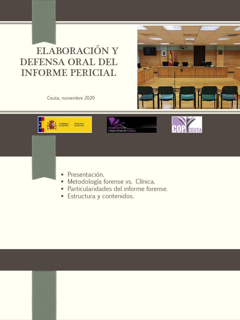 Informe Forense: Elaboración y Defensa | PDF | Testigo experto | Sicología