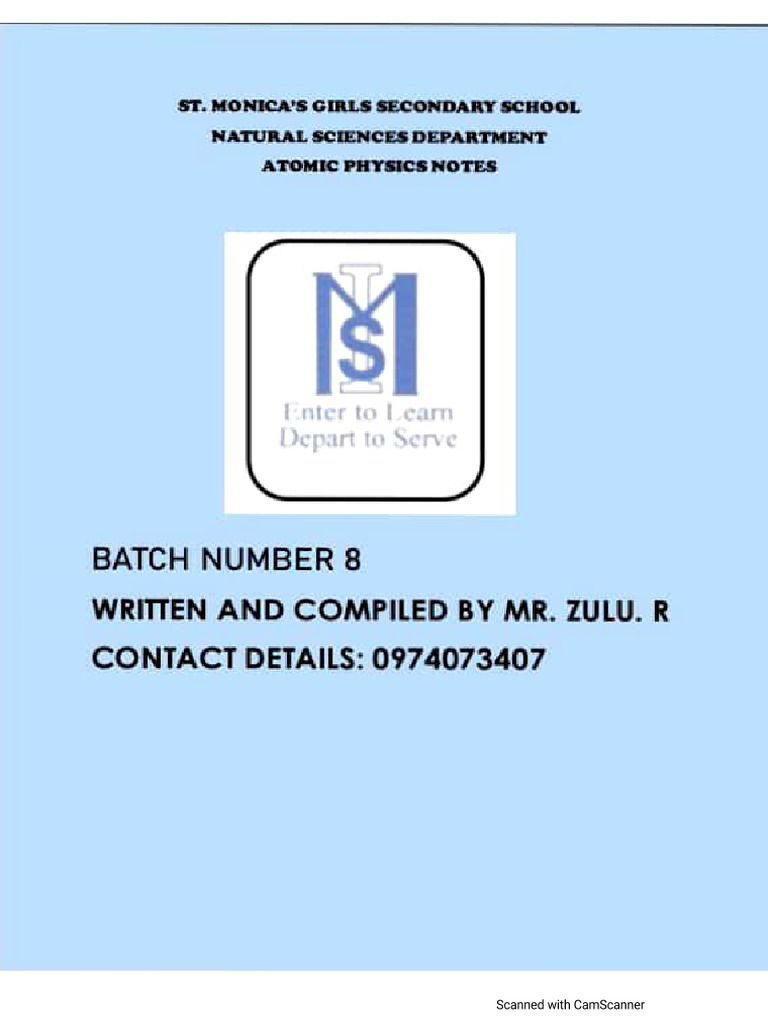 Atomic Physics Notes | PDF