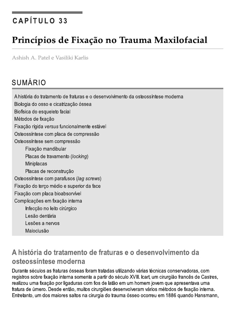 Trauma Bucomaxilofacial 4a Edição - Raymond Fonseca Print | PDF