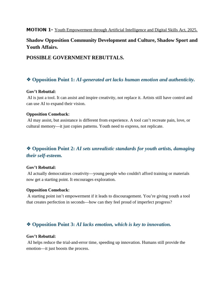 TTYA Debates Table | PDF | Artificial Intelligence | Intelligence (AI ...