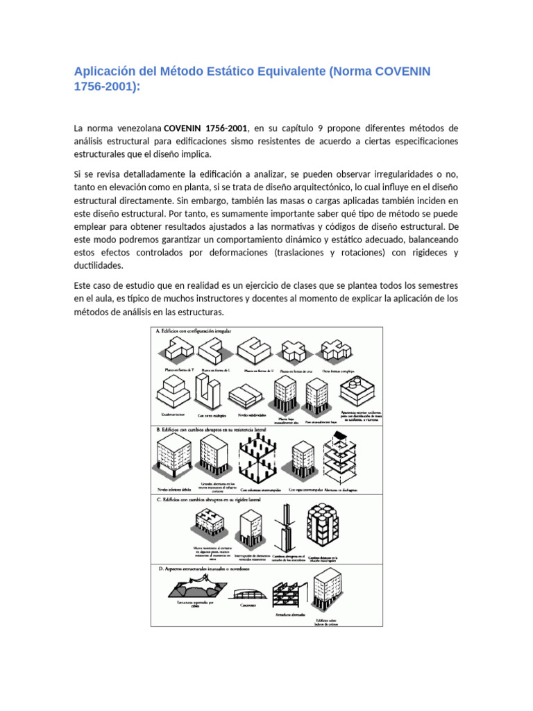 Analisis Sismico Met. Estatico Equivalente | PDF | Método de elementos finitos | Matemáticas ...
