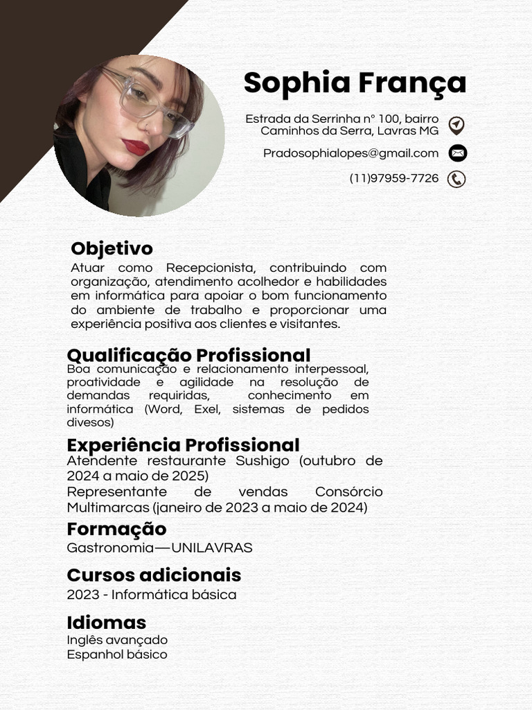 CV Sophia Gomes | PDF