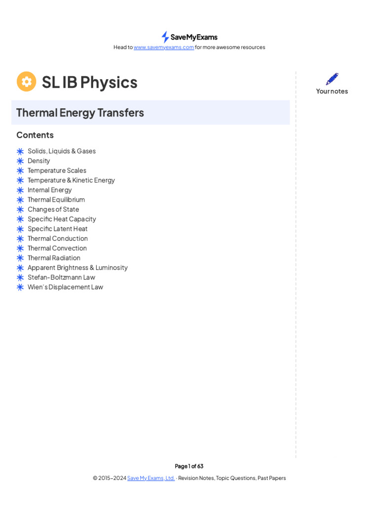Thermal Energy Transfers | PDF | Latent Heat | Temperature