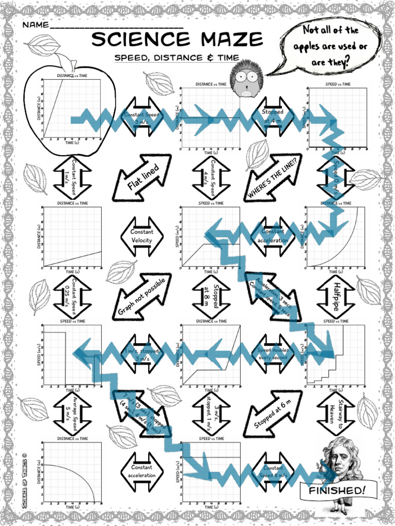 Science Maze: Speed, Distance & Time | PDF